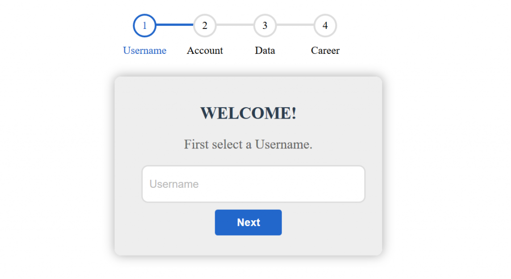 Tutorial: Multistep Login Formular – WebLab